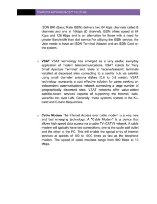 Computer network Report | PDF