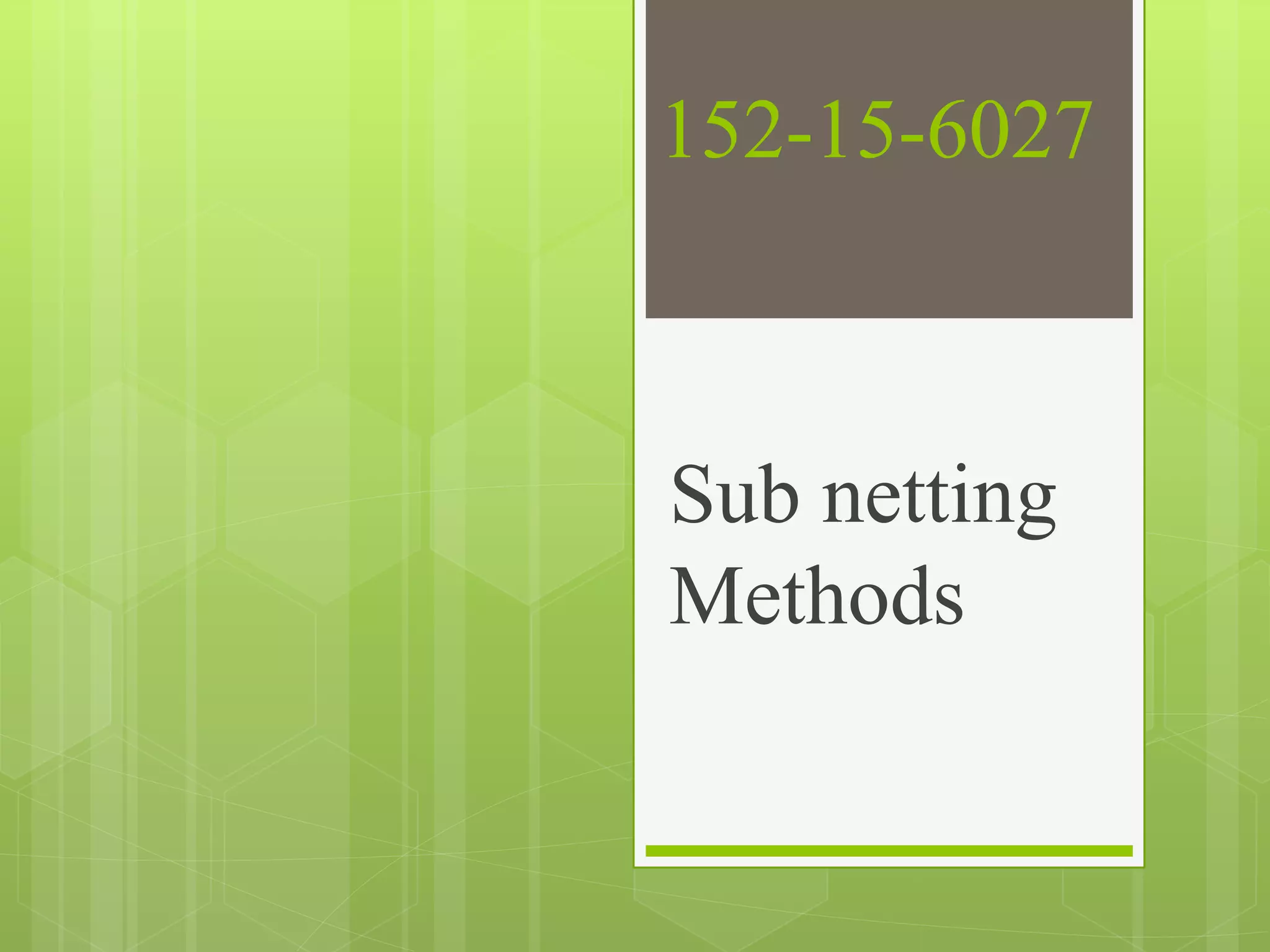 Subnetting - Computer network (Daffodil International University) | PPTX