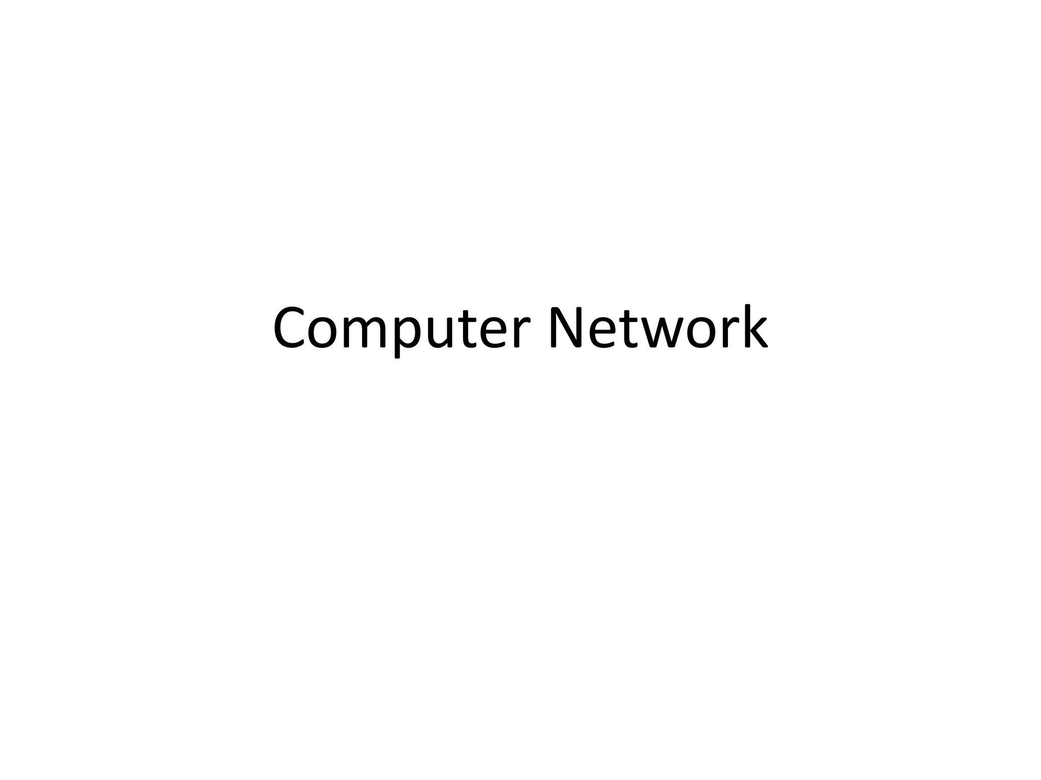 Computer network | PPTX