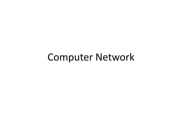 Computer network | PPT