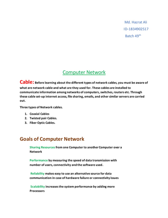 Computer network | DOCX