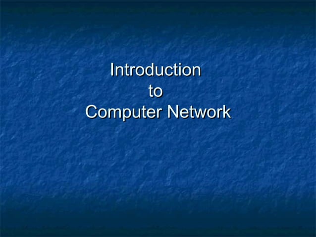 Computer network basic concepts | PPT | Computer Networking | Computing