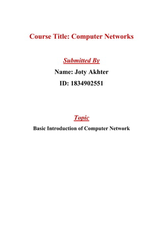 Computer network Introduction | PDF