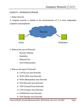 Computer Network PDF - Course Material 2013 | PDF