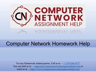 Computer Network Homework Help | PPTX