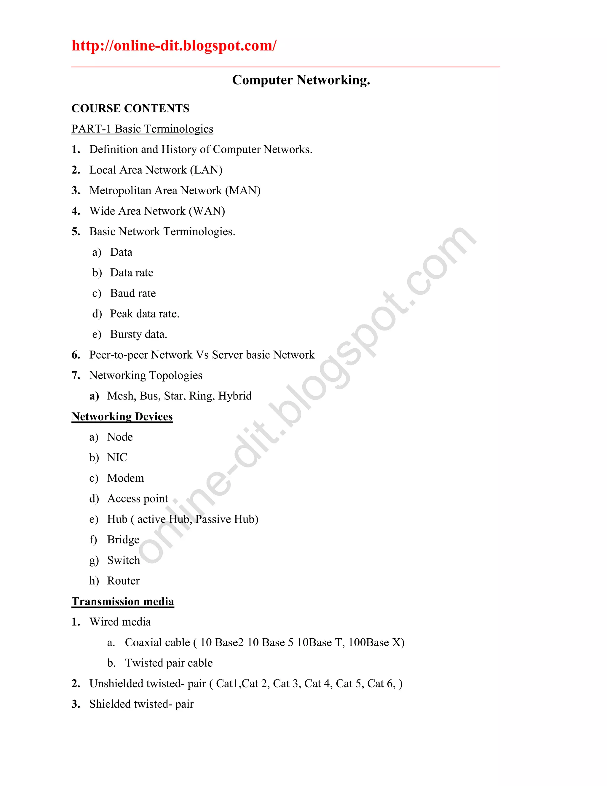 Computer networking | PDF