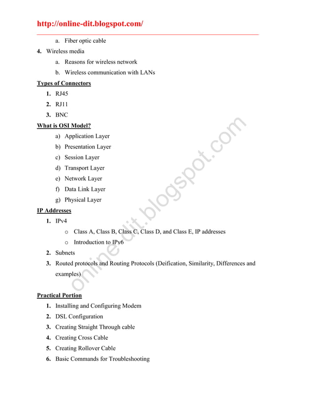 Computer networking | PDF