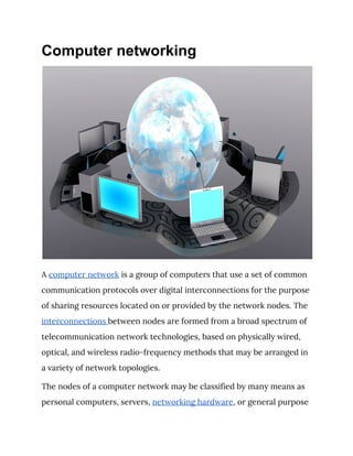 Computer networking | PDF | Computer Networking | Computing