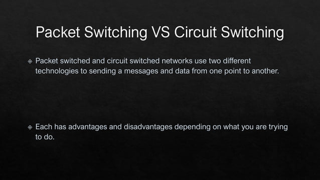 Computer networking circuit switching vs packet switching | PDF
