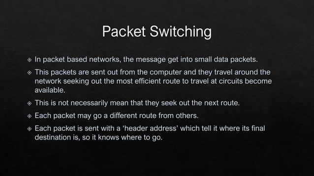 Computer networking circuit switching vs packet switching | PDF