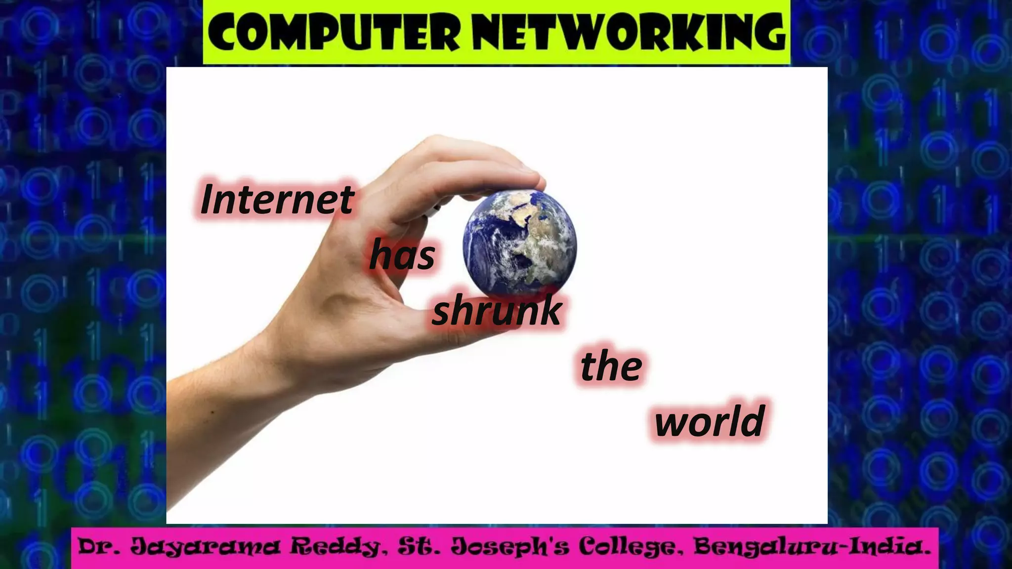 Computer networking by Dr. Jayarama Reddy | PPT
