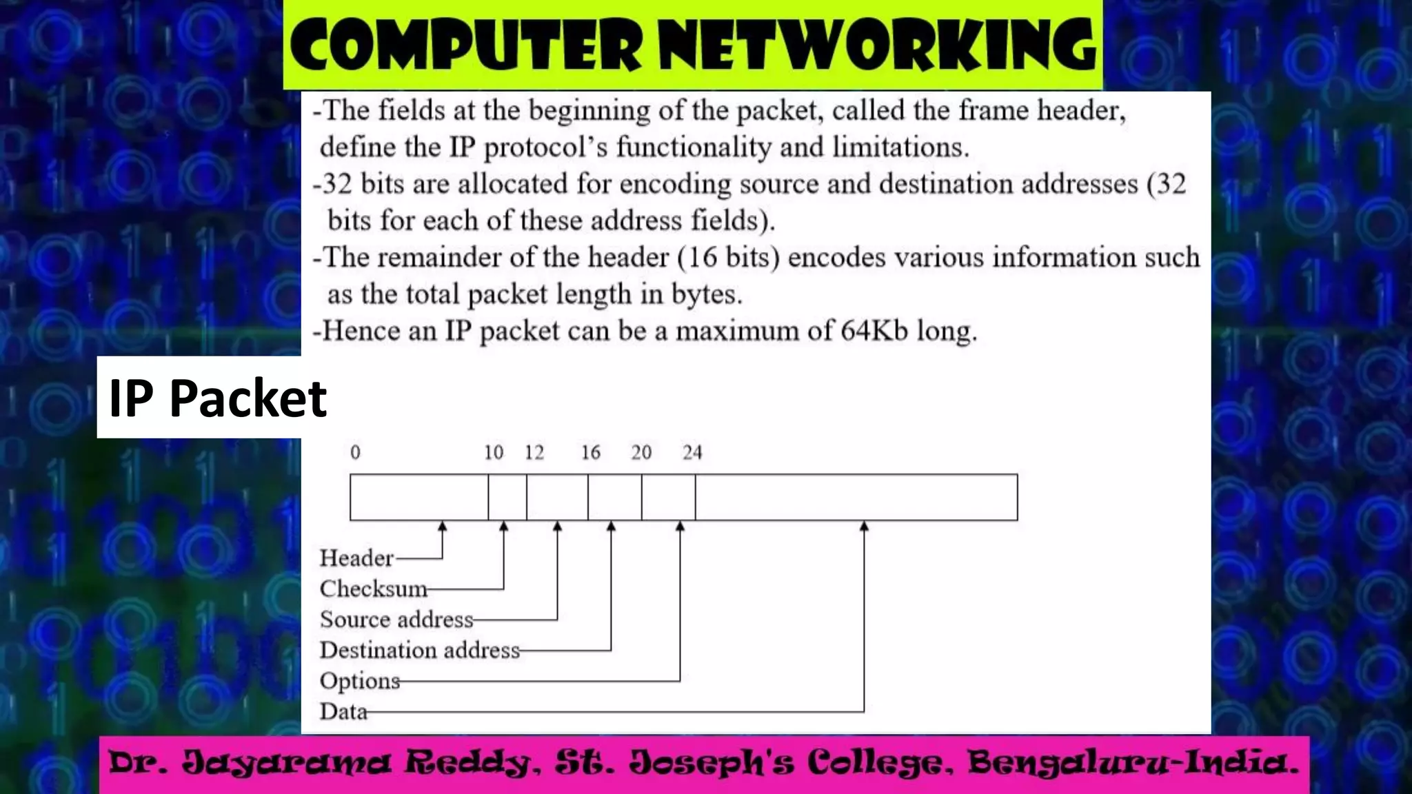 Computer networking by Dr. Jayarama Reddy | PPT