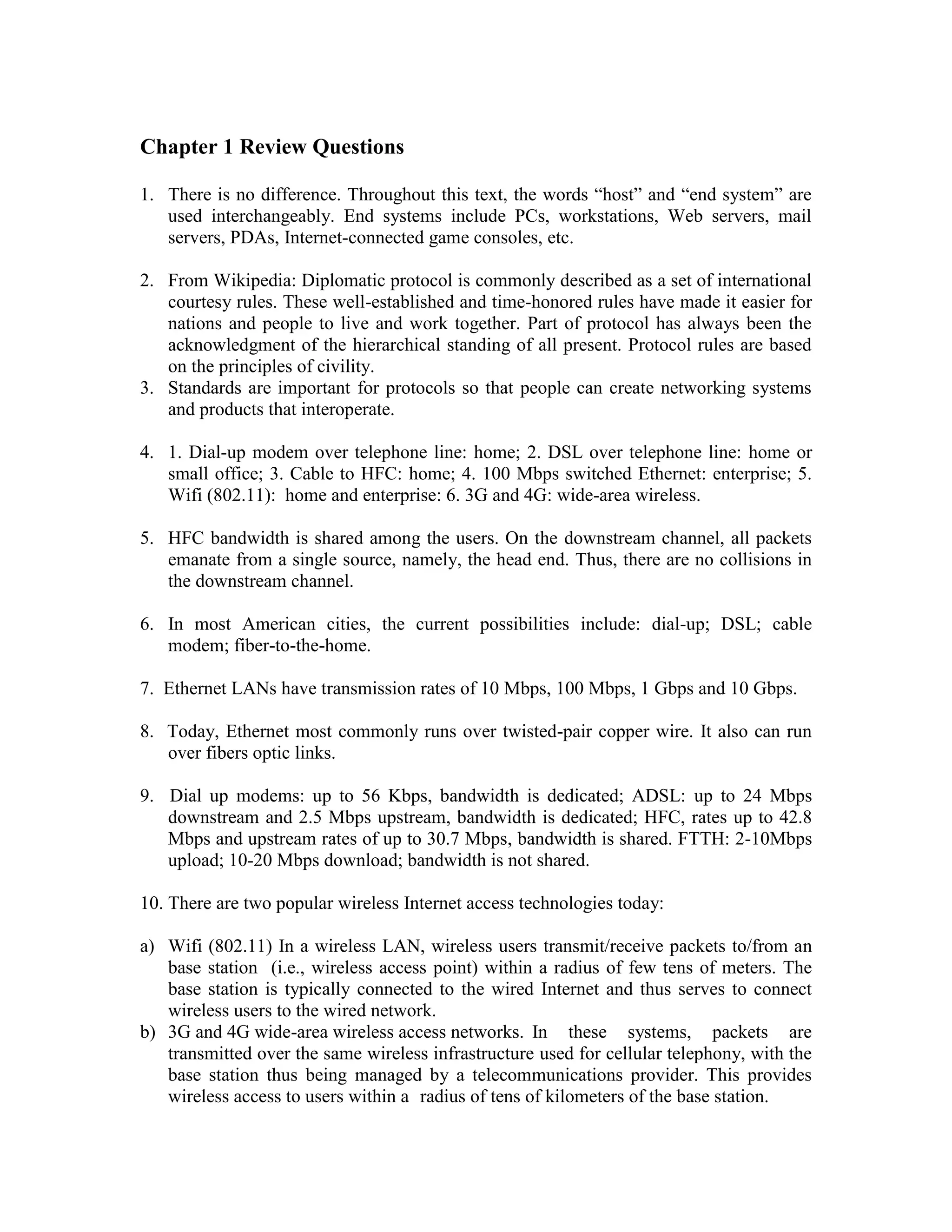 Computer Networking A Top Down Approach 6 Th Edition Solutions To Review Questionpdf Internet