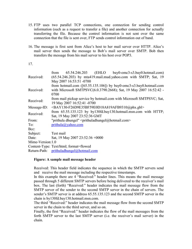 Computer Networking A Top Down Approach 6 Th Edition Solutions To Review Questionpdf Internet