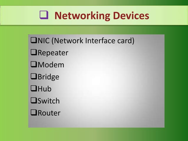 Computer networking devices | PPTX
