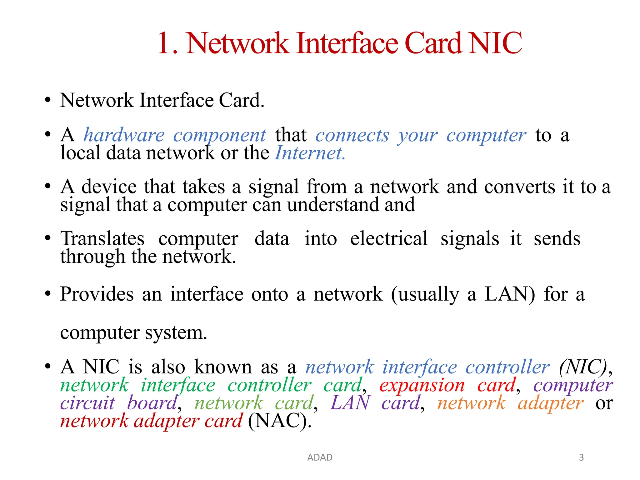 Computer Networks Basics of Network Devices | PPTX