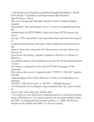 Computer networking mcis 6163 project | PDF