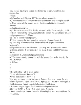 Computer networking mcis 6163 project | PDF