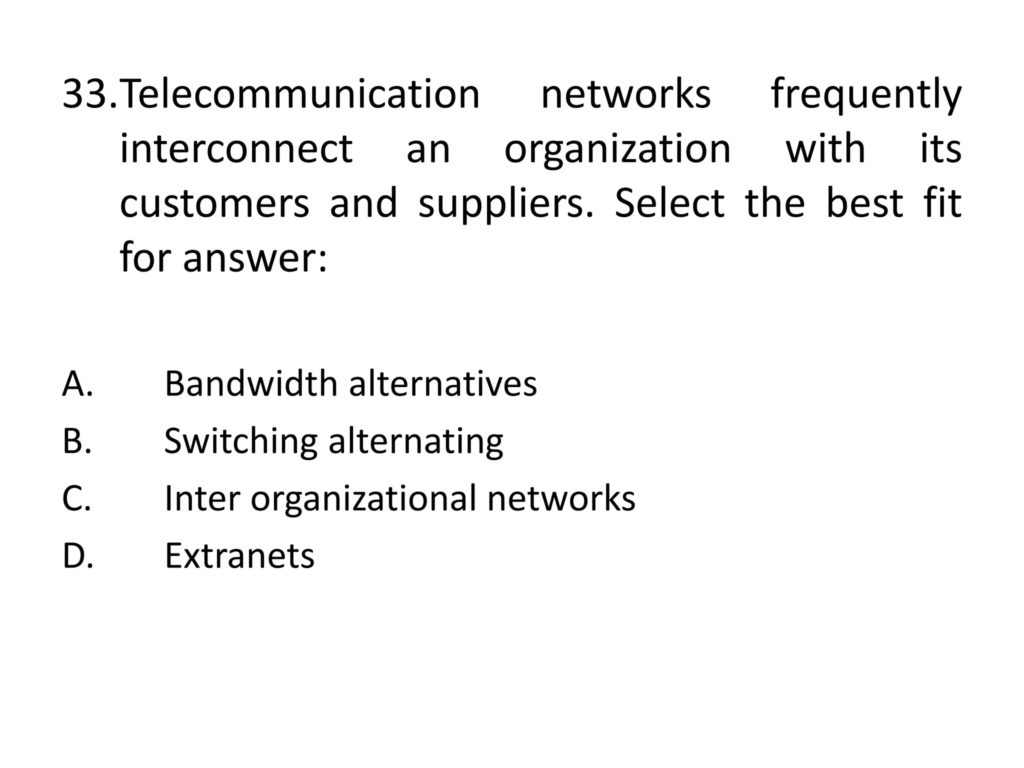 Computer Networking Multiple Choice Questions | PPT