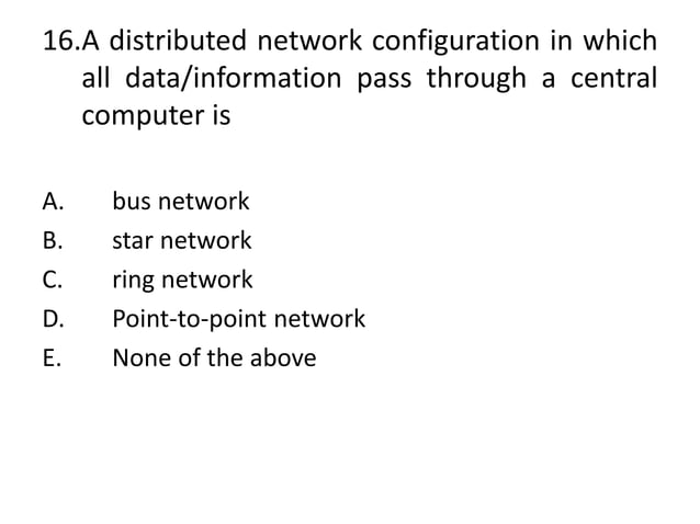 Computer Networking Multiple Choice Questions | PPT