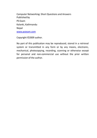Computer networking short_questions_and_answers | PDF