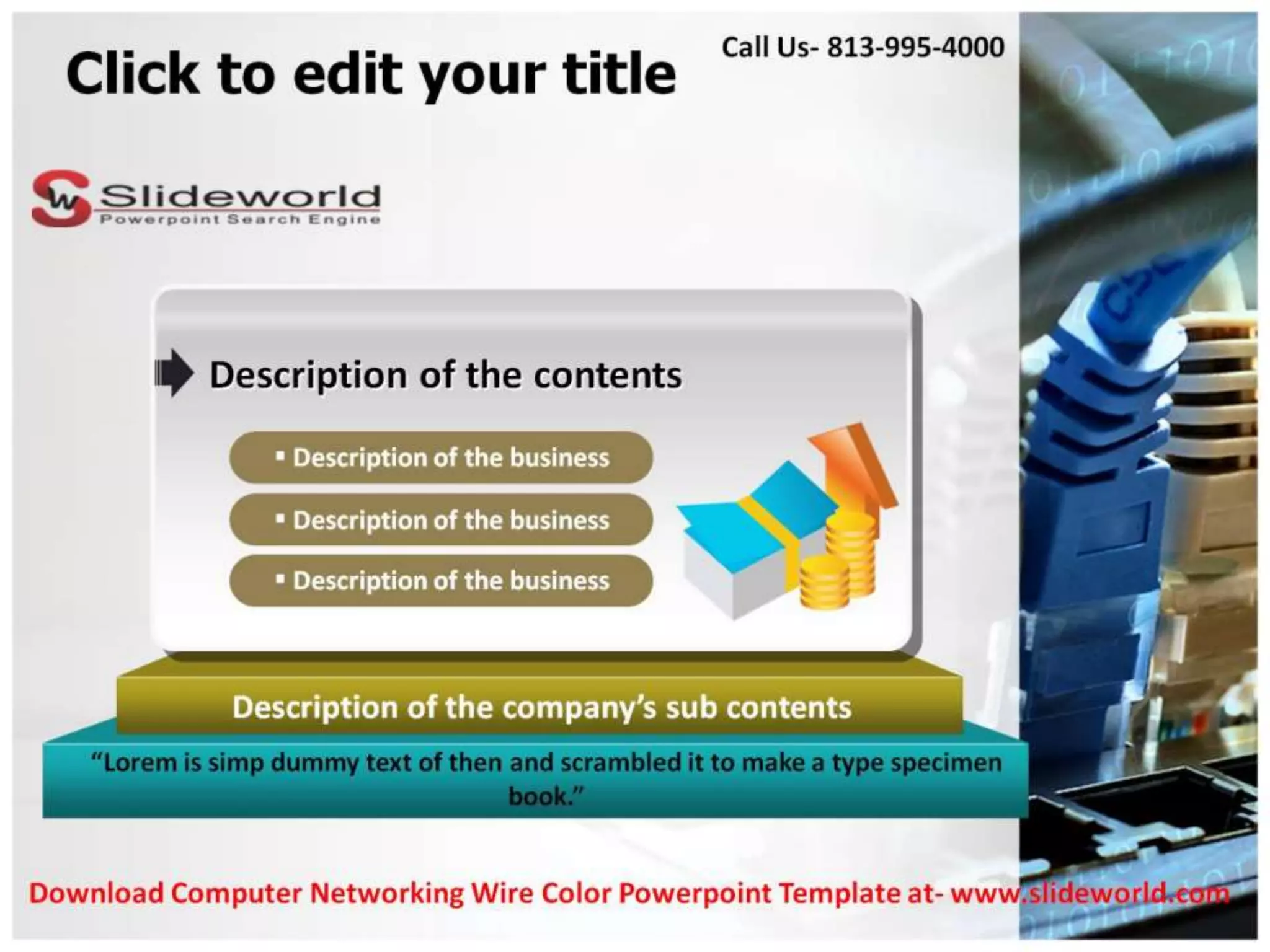 Computer networking wire color powerpoint templates | PPTX | Computer ...