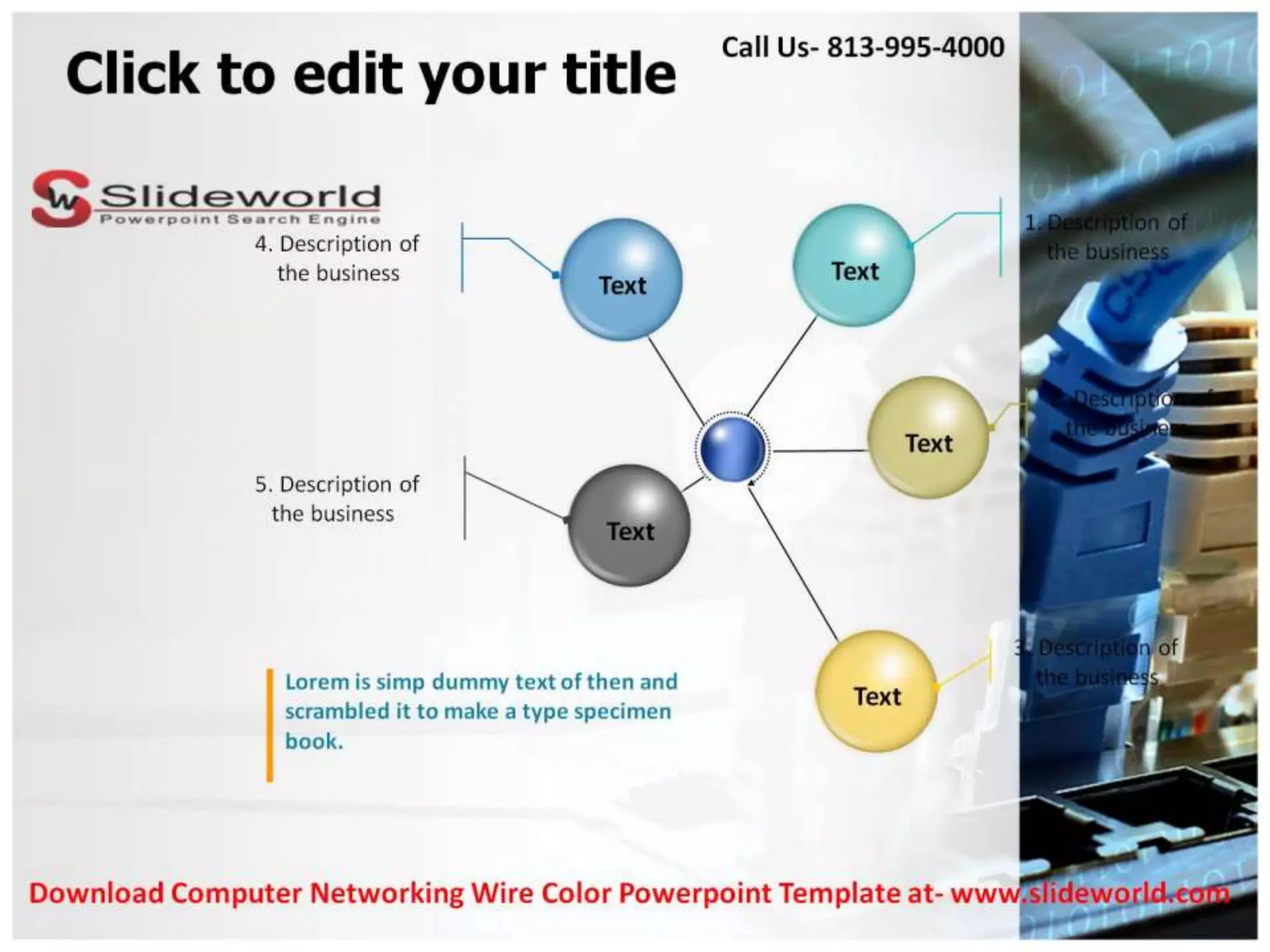 Computer networking wire color powerpoint templates | PPTX | Computer ...