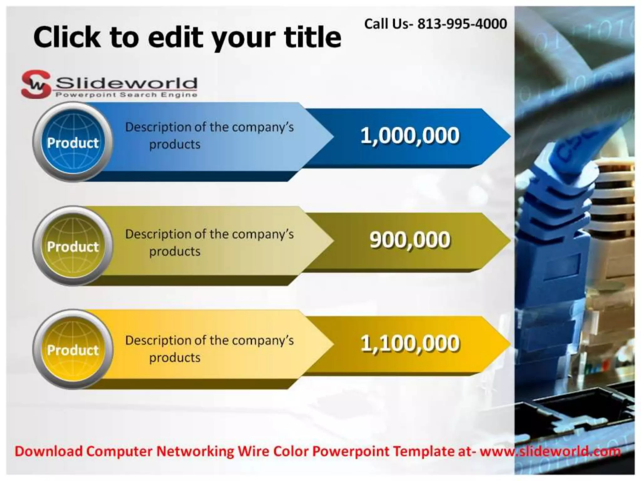 Computer networking wire color powerpoint templates | PPTX | Computer ...