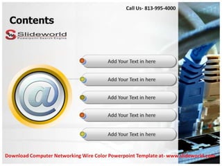 Computer networking wire color powerpoint templates | PPTX | Computer ...
