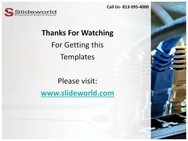 Computer networking wire color powerpoint templates | PPT