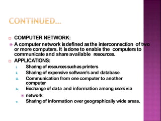 Computer network introduction | PPTX