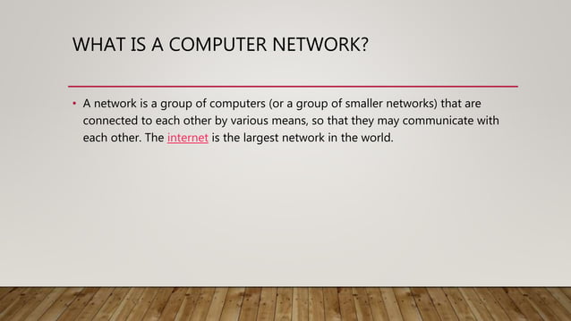 Computer network introduction | PPT