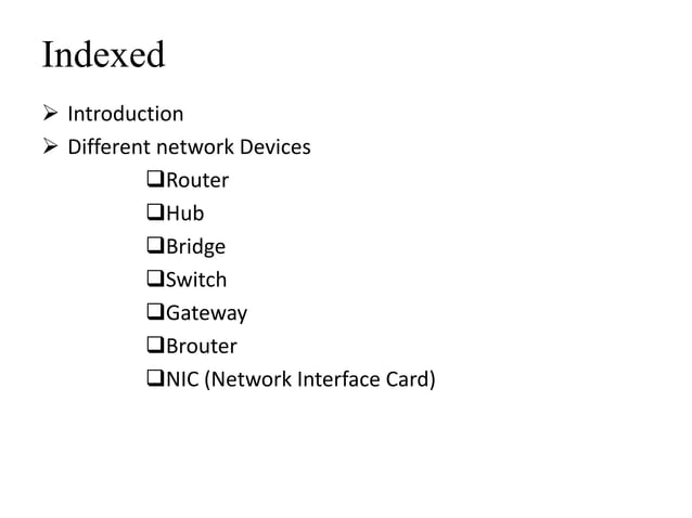 Computer network_network devices | PPTX | Computer Networking | Computing