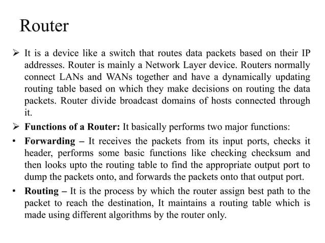 Computer network_network devices | PPTX | Computer Networking | Computing