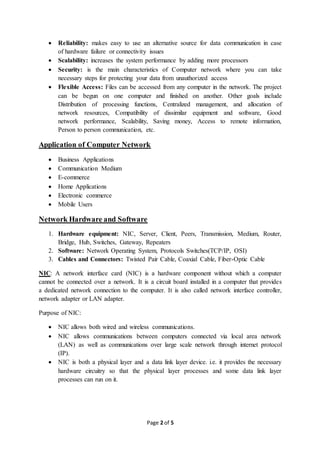 Computer network note | PDF