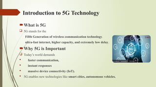 computer_network_final_ppts, 5G Technology | PPTX
