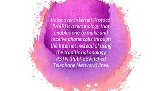 Voice Over Internet Protocol (VOIP) | PPSX