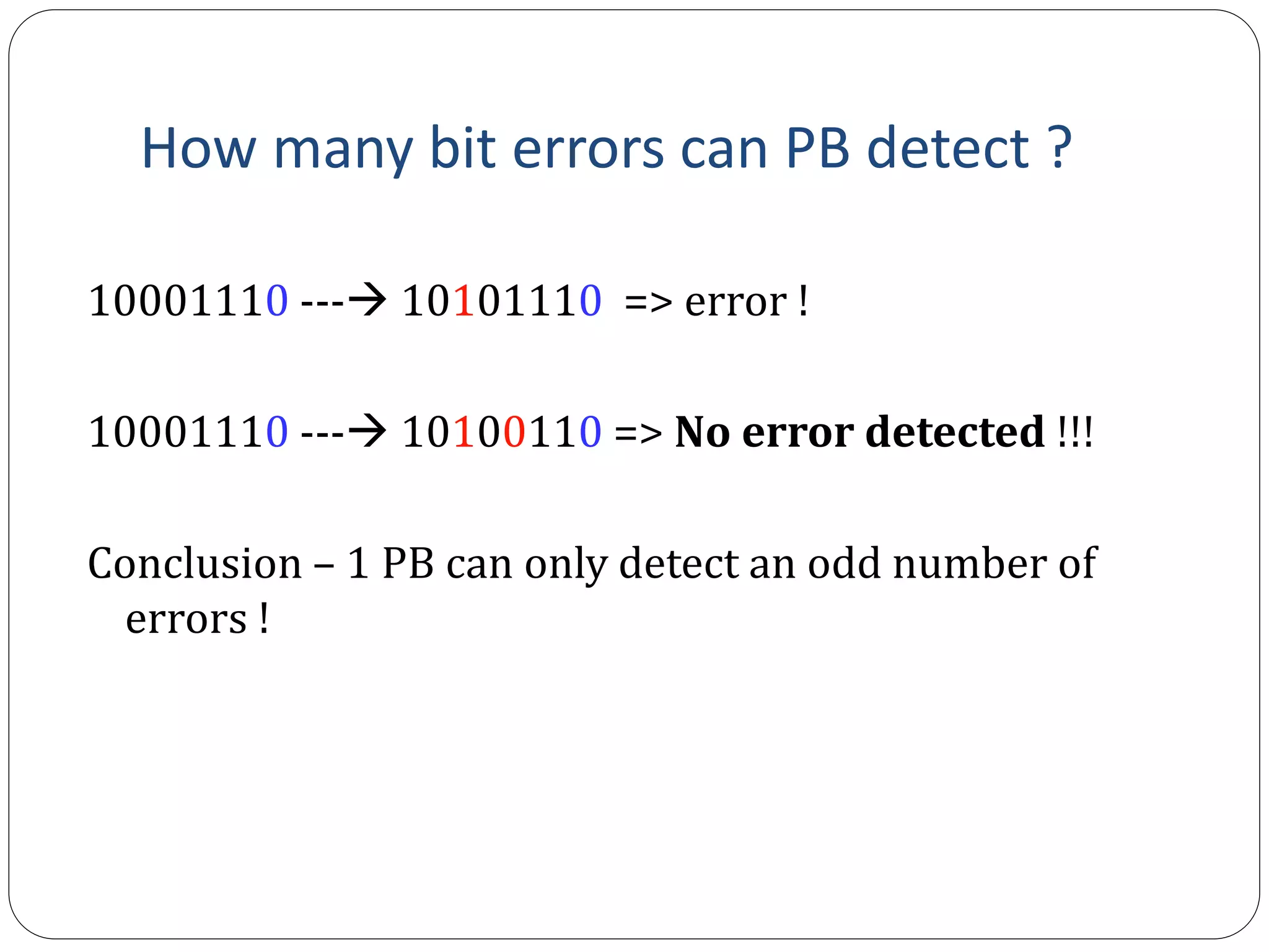 Computer Networks Error Detection And Error Correction Pptx Programming Languages Computing
