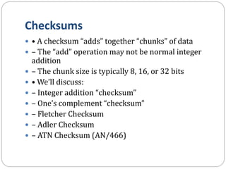Computer Networks - Error Detection & Error Correction | PPTX