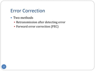 Computer Networks - Error Detection & Error Correction | PPTX