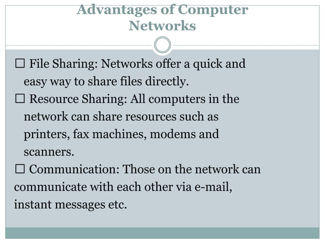 Computer networks | PPTX | Computer Networking | Computing