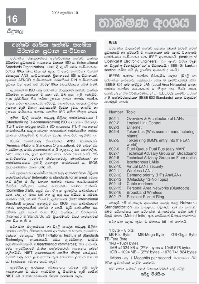 Basics of Computer Networks in Sinhala | PDF