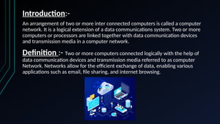 COMPUTER NETWORK With it's Types and Layer | PPTX