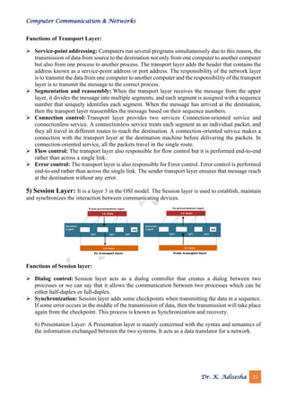 Computer Networks Notes by -Dr. K. Adisesha | PDF