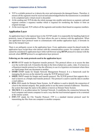 Computer Networks Notes by -Dr. K. Adisesha | PDF