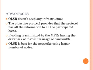 Computer networks comparison of aodv and olsr in ad hoc networks | PPTX