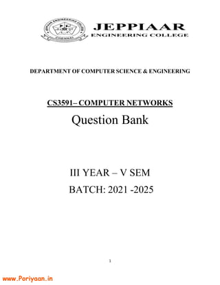 Computer Networks - CS3591 - Question Bank and Important 2 Marks Questions with Answer.pdf
