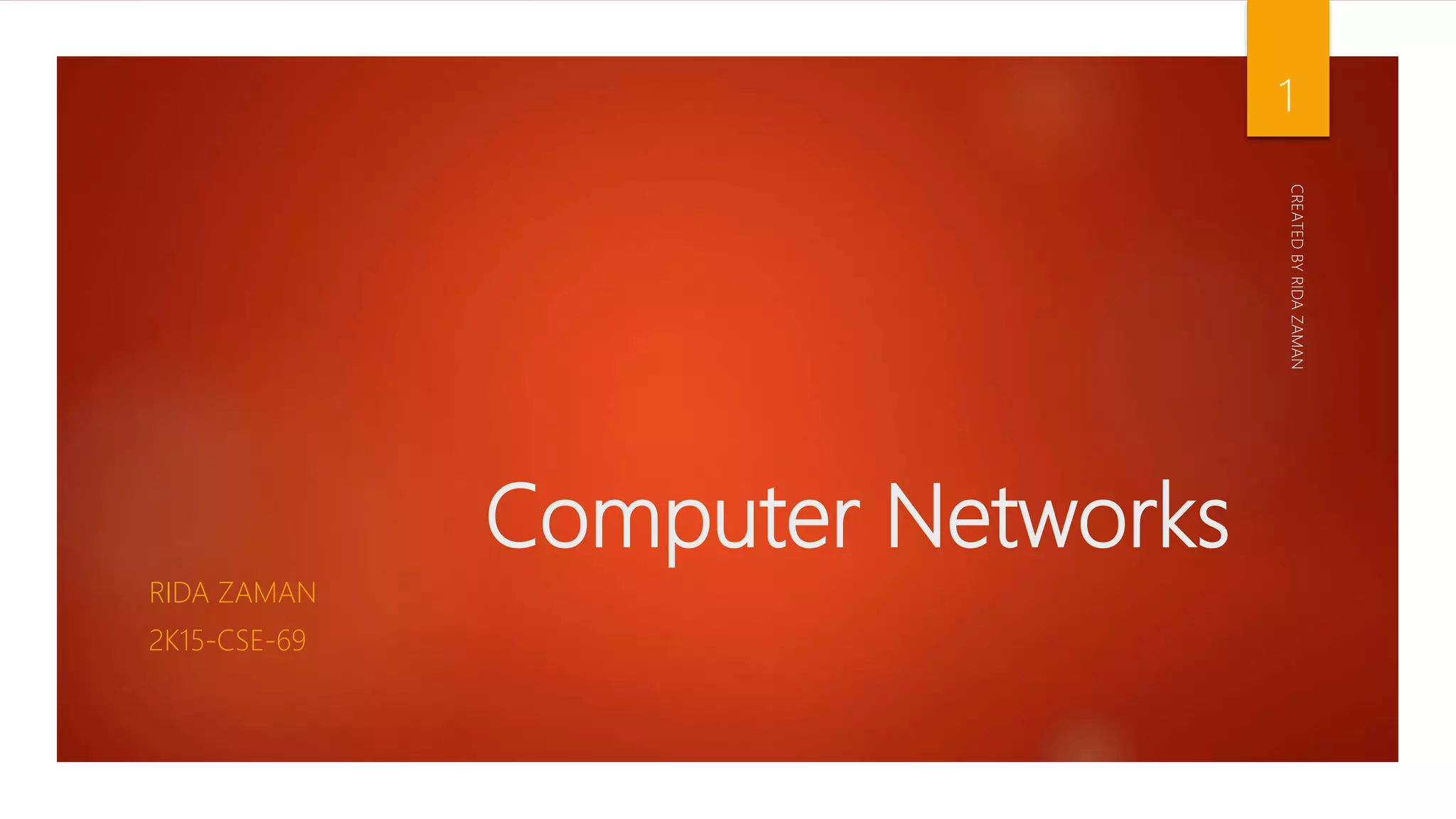 Computer Networks | PPT