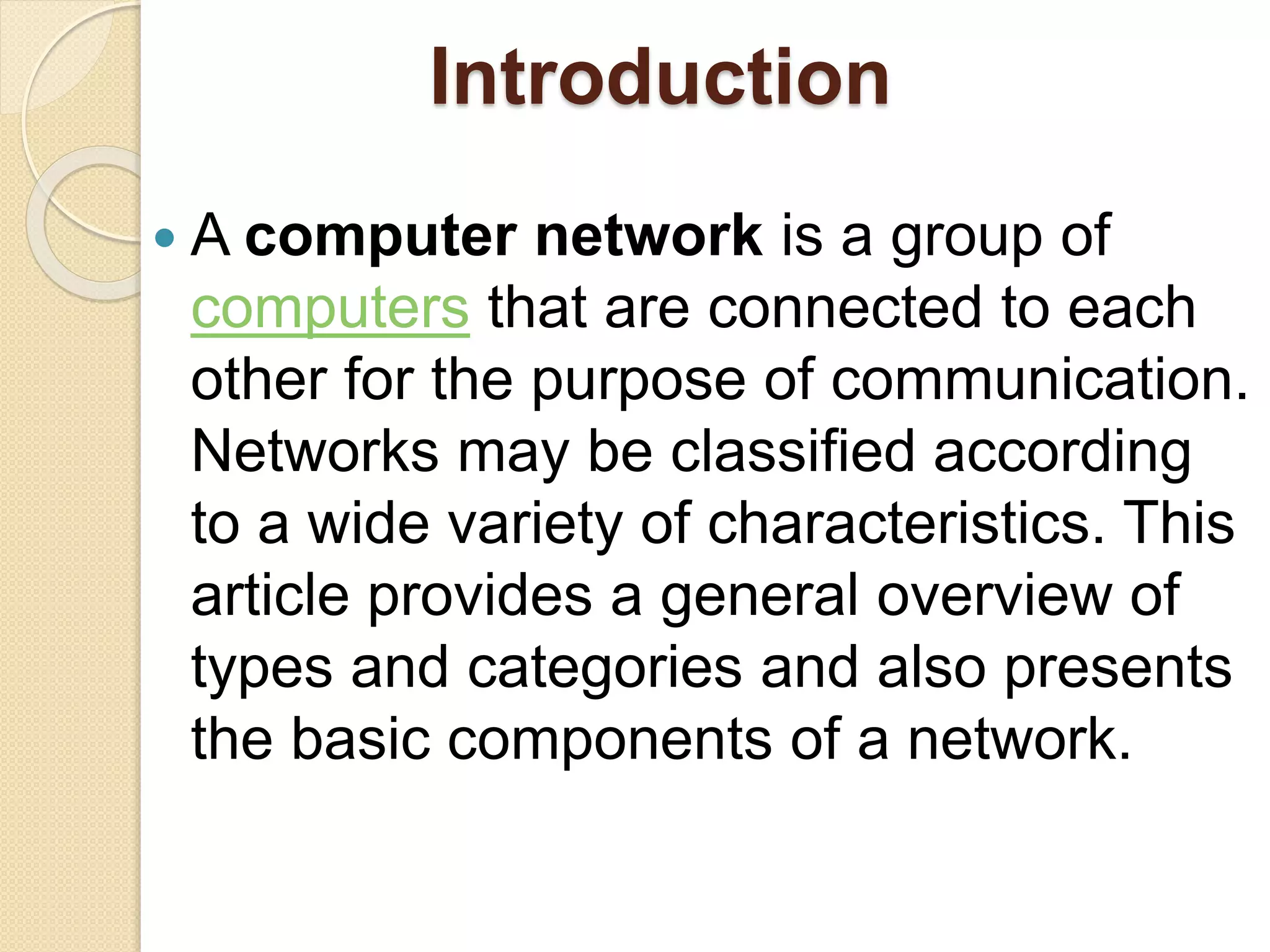 Computer networks and its components by narender singh sandhu | PPT