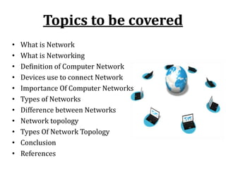Computer Networks and Its Types | PPTX